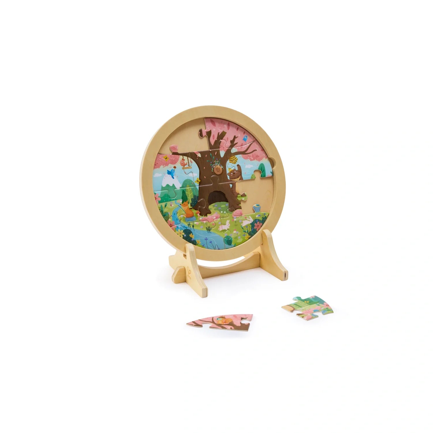 4-Seasons Layer Puzzle – Educational Wooden Toy for Kids – Hape