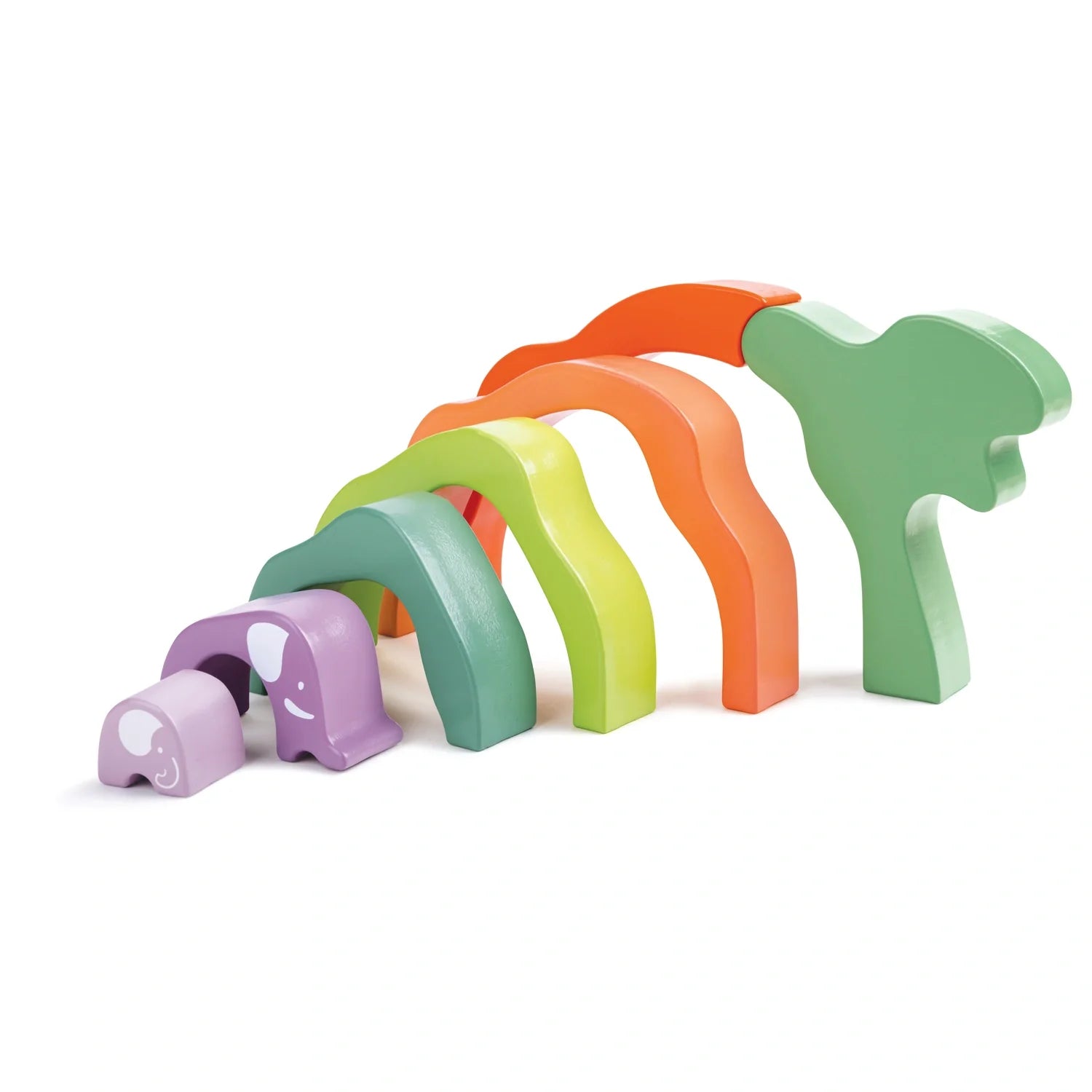 Safari Elephant Stacking Blocks – Creative Wooden Playset for Kids – Hape